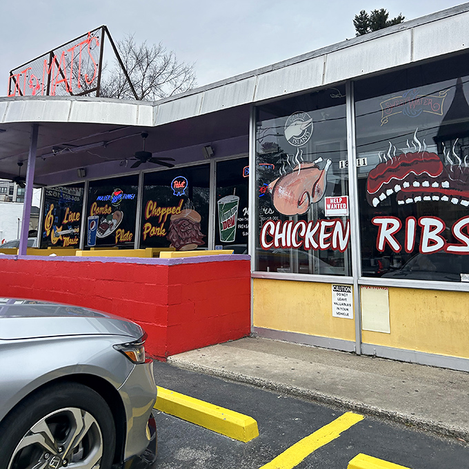 A storefront that proves great barbecue doesn't need fancy architecture&mdash;just windows that let that smoky aroma beckon passersby.