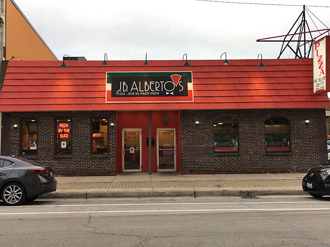 Morning, noon, or midnight, that "PIZZA BY THE SLICE" sign in the window is one of Chicago's most reliable promises.