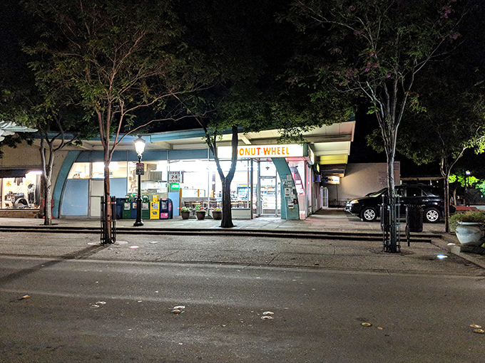 At night, Donut Wheel glows like a lighthouse for the dessert-deprived, proving that some heroes wear aprons, not capes.