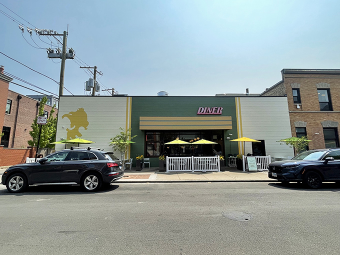 From the street, Little Goat Diner looks like the answer to the question you didn't know you were asking: "Where should we eat today?"