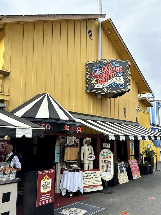 The yellow exterior and striped awnings aren't just charming&mdash;they're a promise that inside these walls, seafood traditions are maintained with pride and butter. Lots of butter.