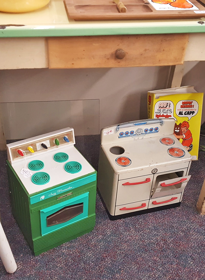 Tiny toy stoves that sparked culinary dreams for generations of kids. Before cooking shows, these miniature kitchens were how play-cooking began.