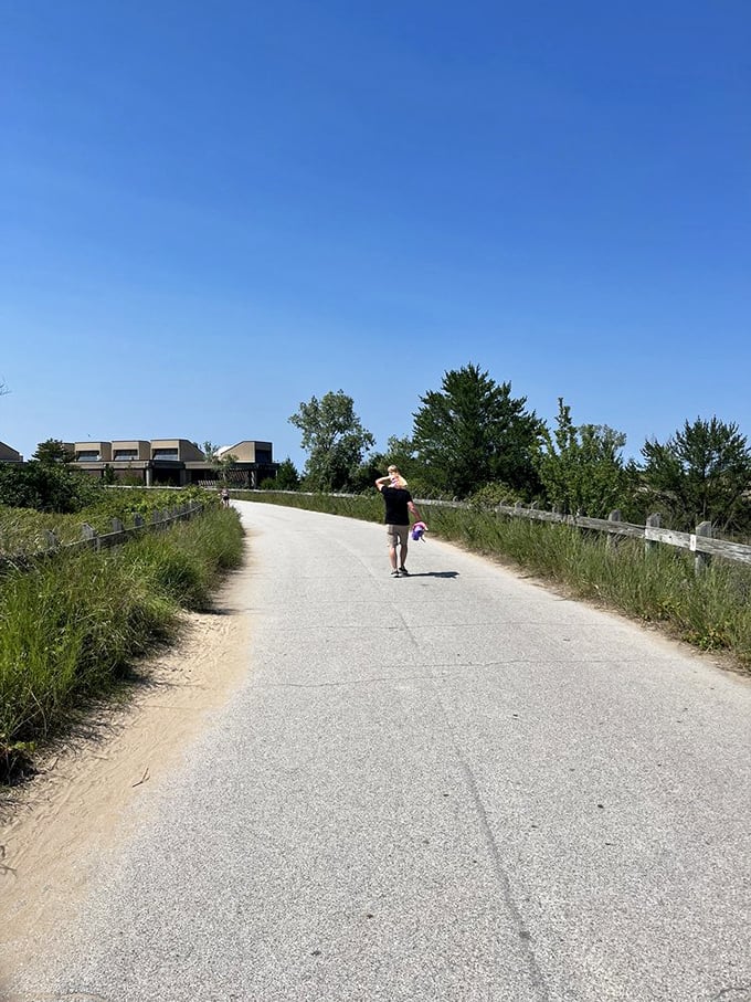 The path less photographed &ndash; sometimes the journey to the beach offers its own quiet magic, a moment of anticipation before the big blue reveal.