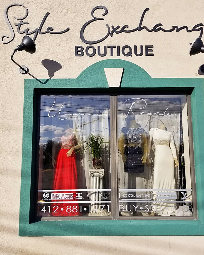 Window shopping that actually tempts you inside. Those mannequins aren't just modeling clothes; they're selling possibilities.