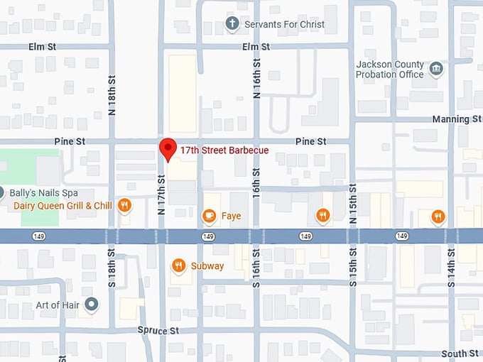 16. 17th street barbecue map