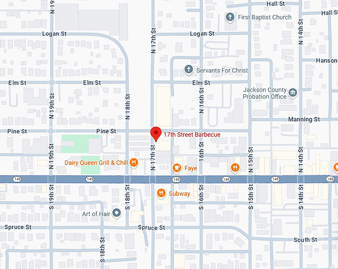 16. 17th street barbecue map