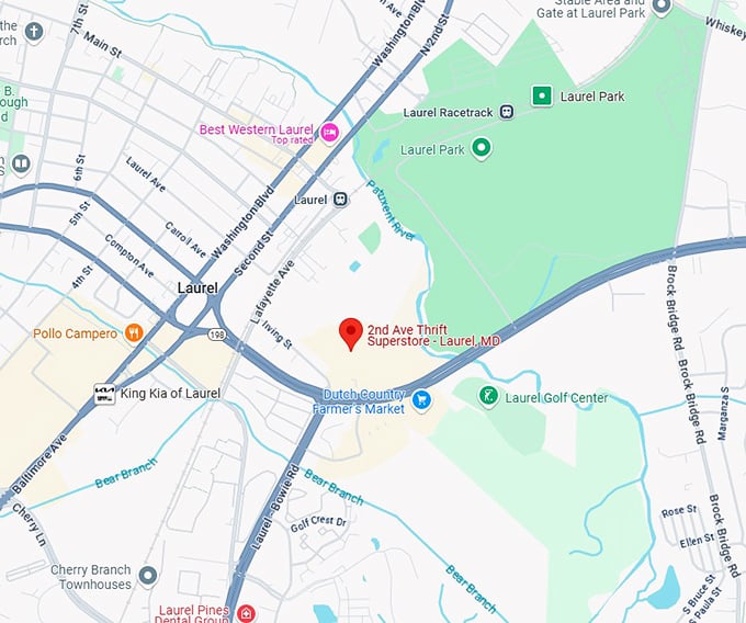 16. 2nd ave thrift superstore laurel, md map