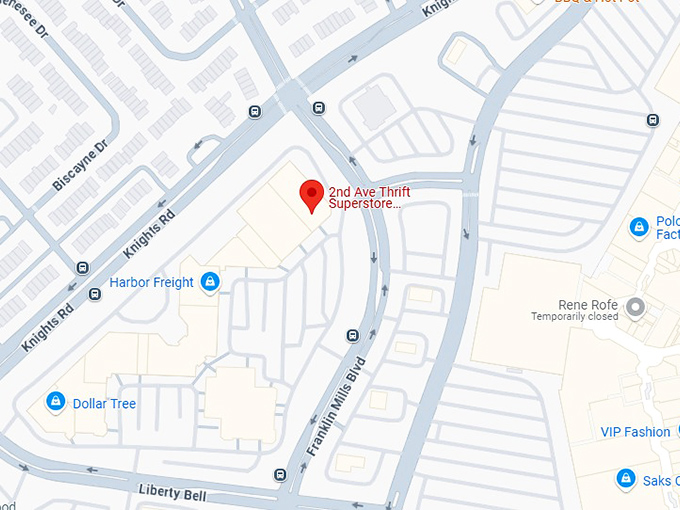 16. 2nd ave thrift superstore philadelphia, pa (163 franklin mills blvd) map