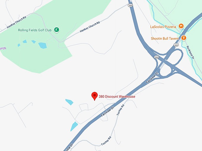 16. 380 discount warehouse map