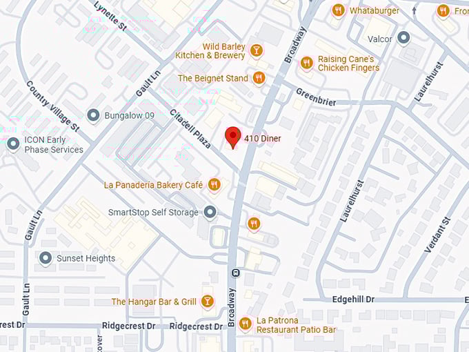 16. 410 diner map