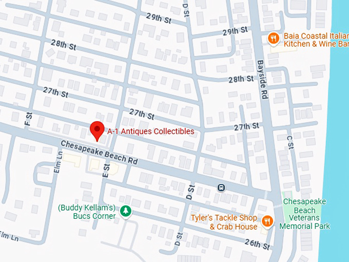 16. a 1 antiques & collectibles map