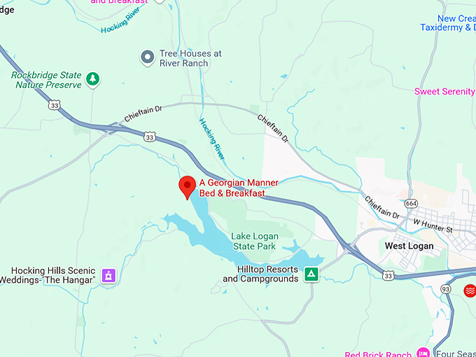 16. a georgian manner bed & breakfast map