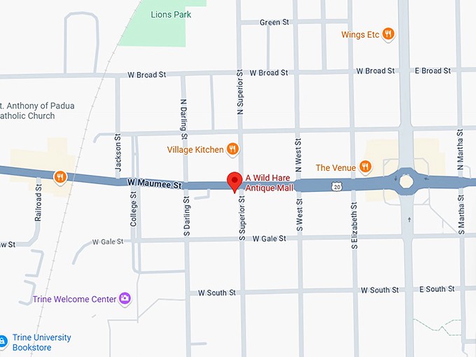 16. a wild hare antique mall map