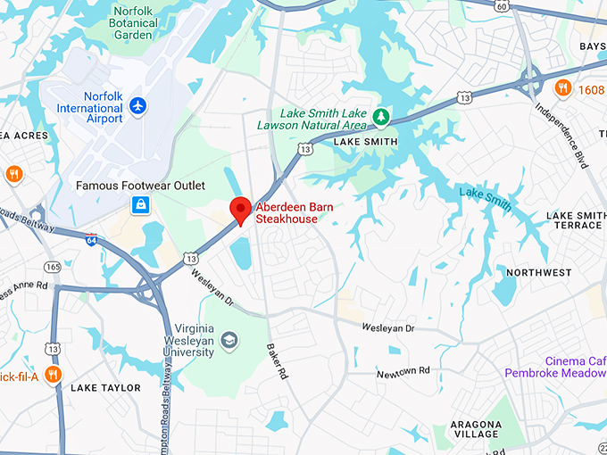 16. aberdeen barn steakhouse map