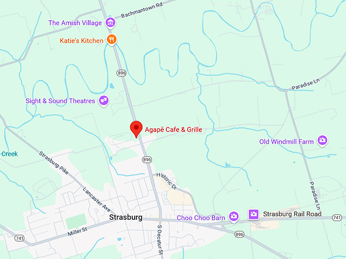 16. agapē cafe & grille map