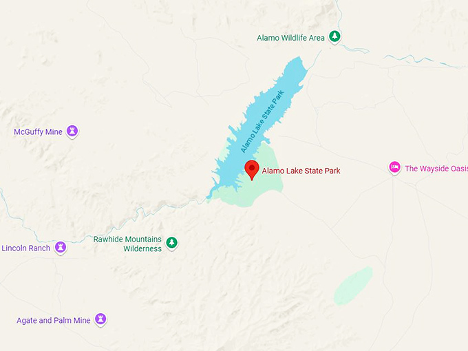 16. alamo lake state park map