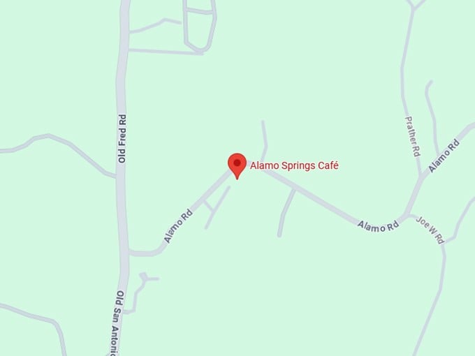 16. alamo springs caf&eacute; map