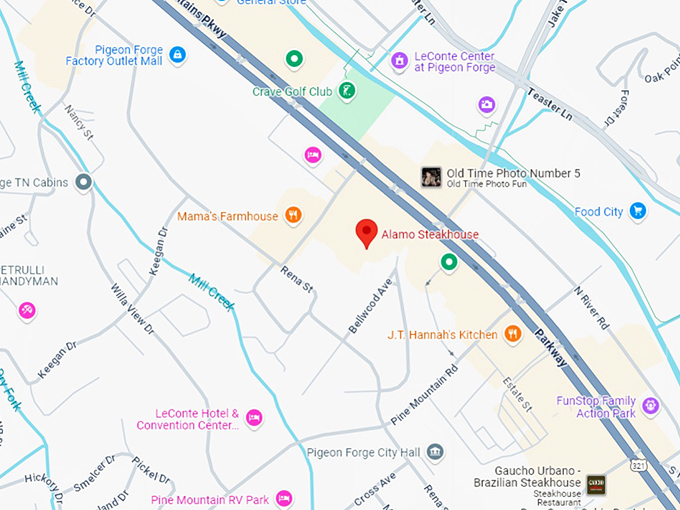 16. alamo steakhouse map