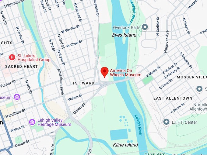 16. america on wheels museum map