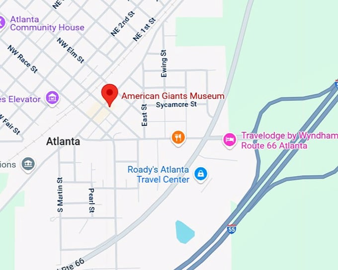 16. american giants museum map