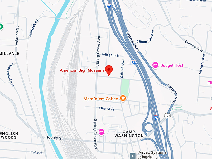 16. american sign museum map