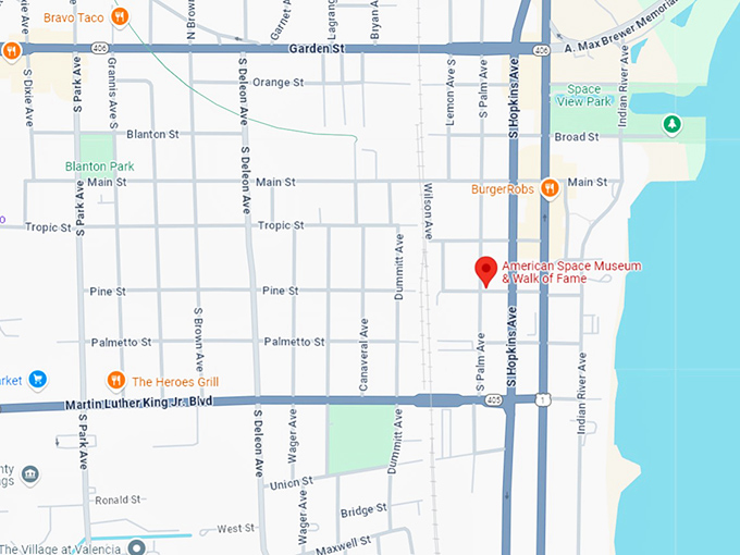 16. american space museum & walk of fame map