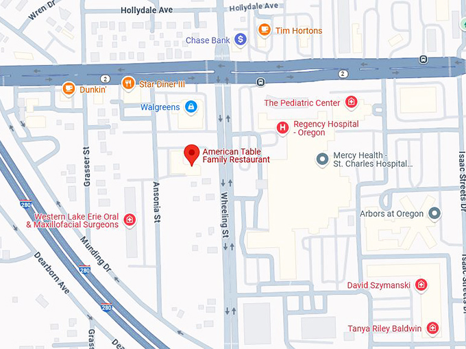 16. american table family restaurant map