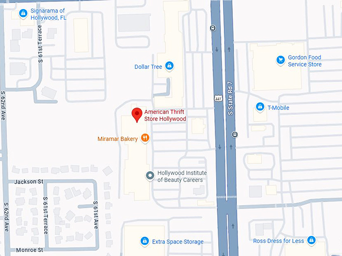16. american thrift store hollywood map