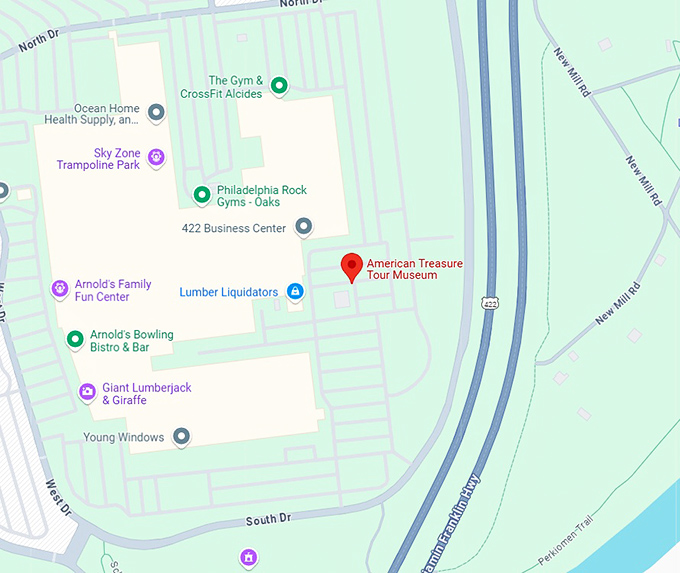 16. american treasure tour museum map