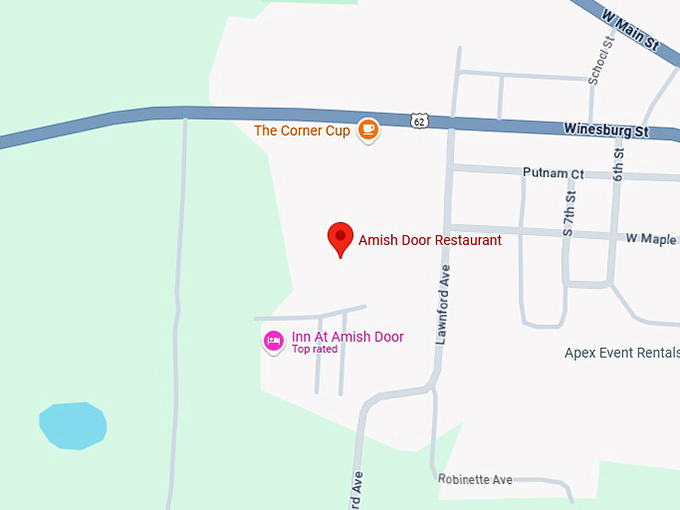 16. amish door restaurant map