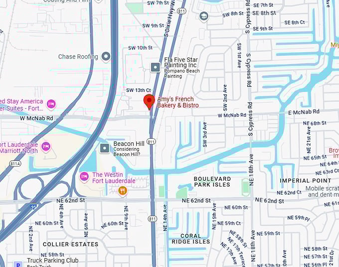 16. amy&rsquo;s french bakery & bistro map