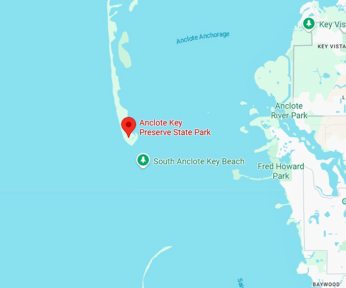 16. anclote key preserve state park map