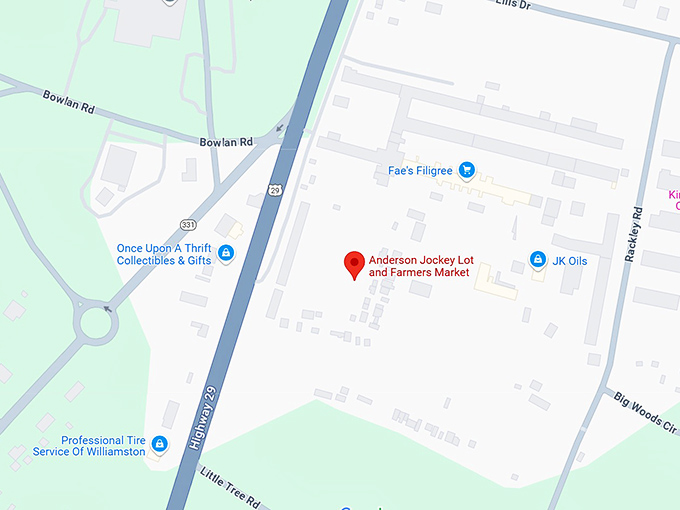 anderson jockey lot and farmers market map