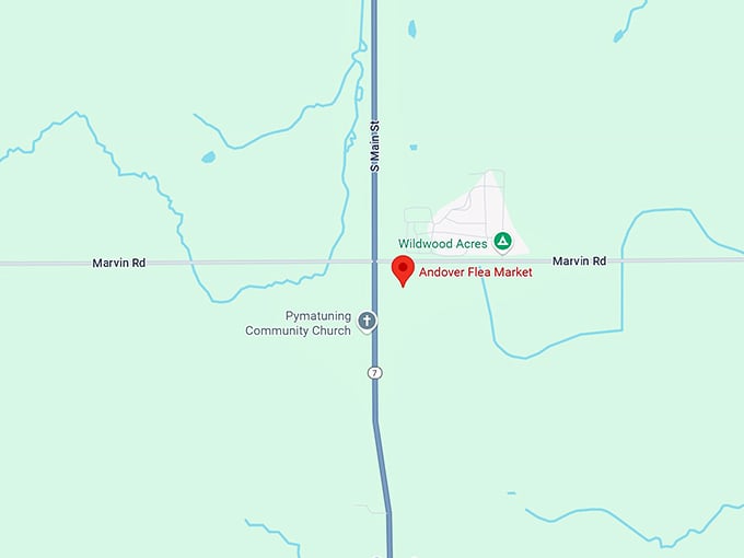 16. andover flea market map