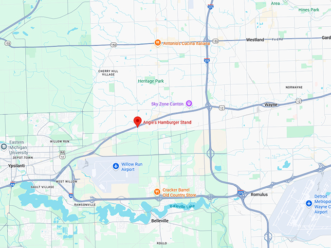 16. angie's hamburger stand map