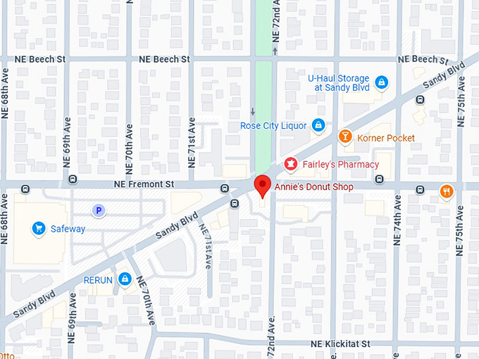 16. annie's donut shop map