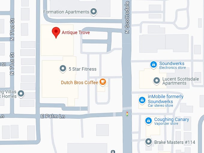 16. antique trove map