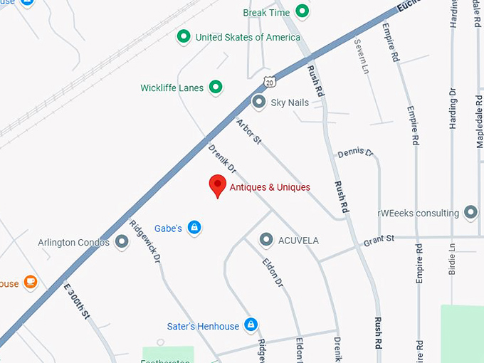 16. antiques & uniques map