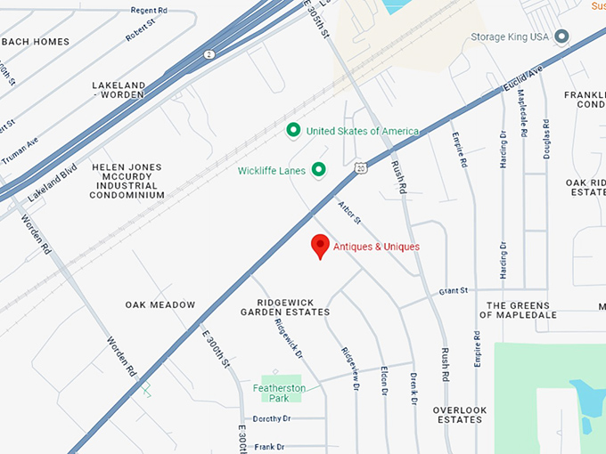 16. antiques & uniques map