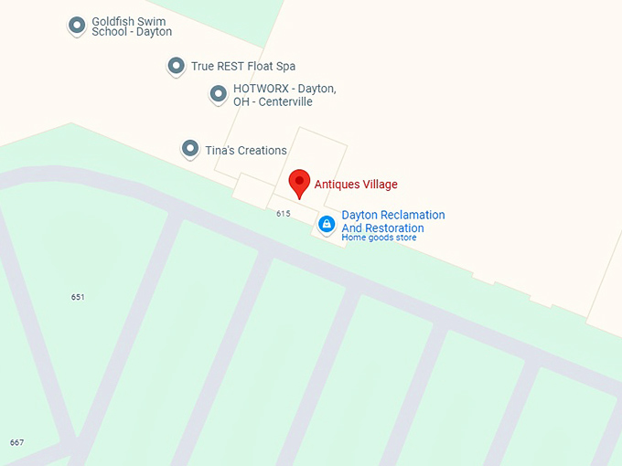 16. antiques village map