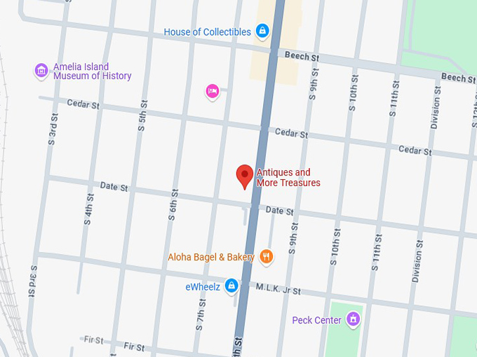 16. antiques and more treasures inc map