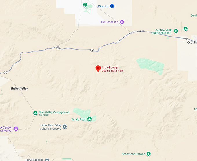 16. anza borrego desert state park map