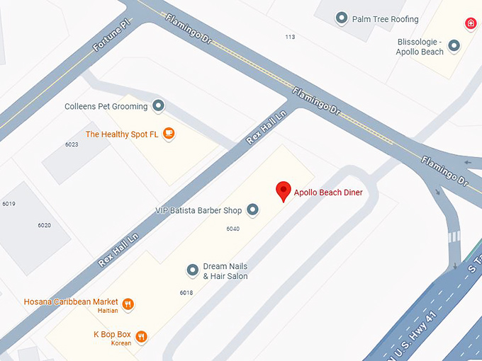 apollo beach diner map