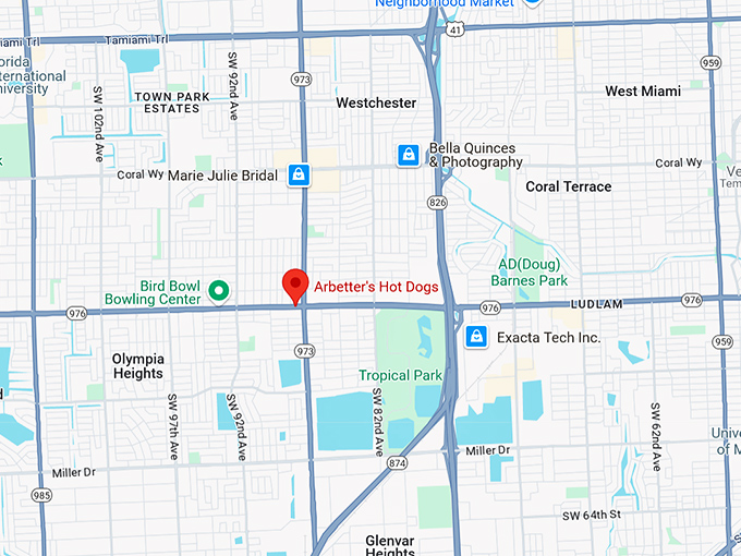 16. arbetter's hot dogs map