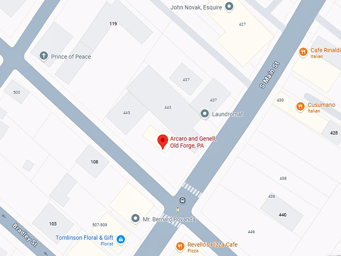 16. arcaro and genell, old forge, pa map