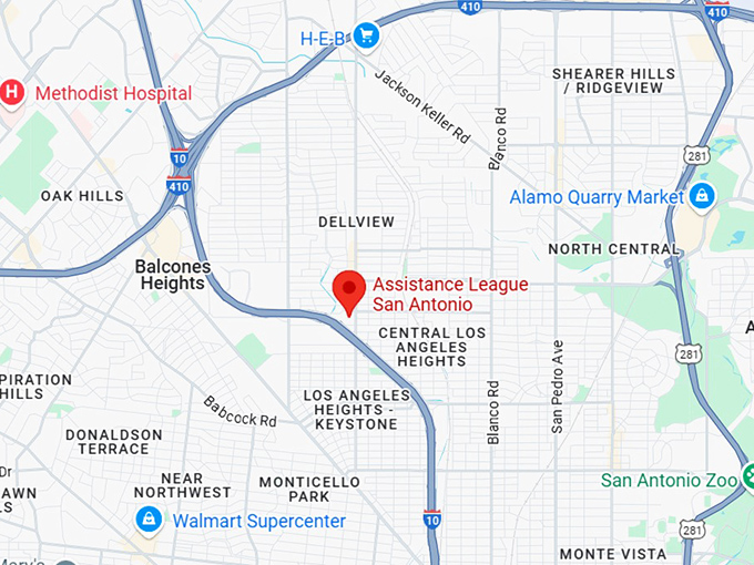 16. assistance league thrift shop map