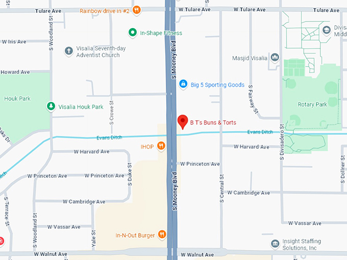 16. b t's buns & torts map