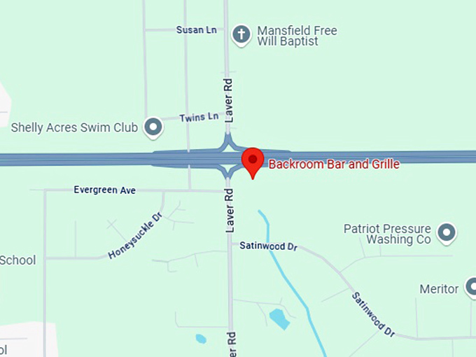 16. backroom bar and grille map