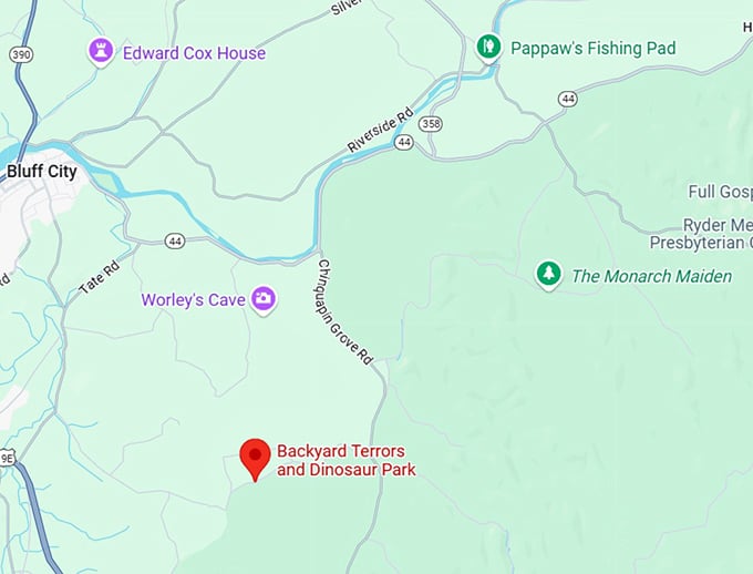 16. backyard terrors and dinosaur park map