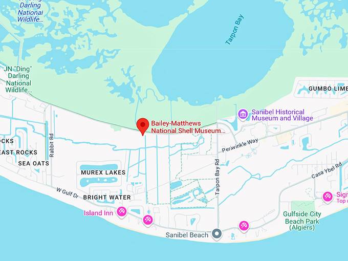 16. bailey matthews national shell museum & aquarium map